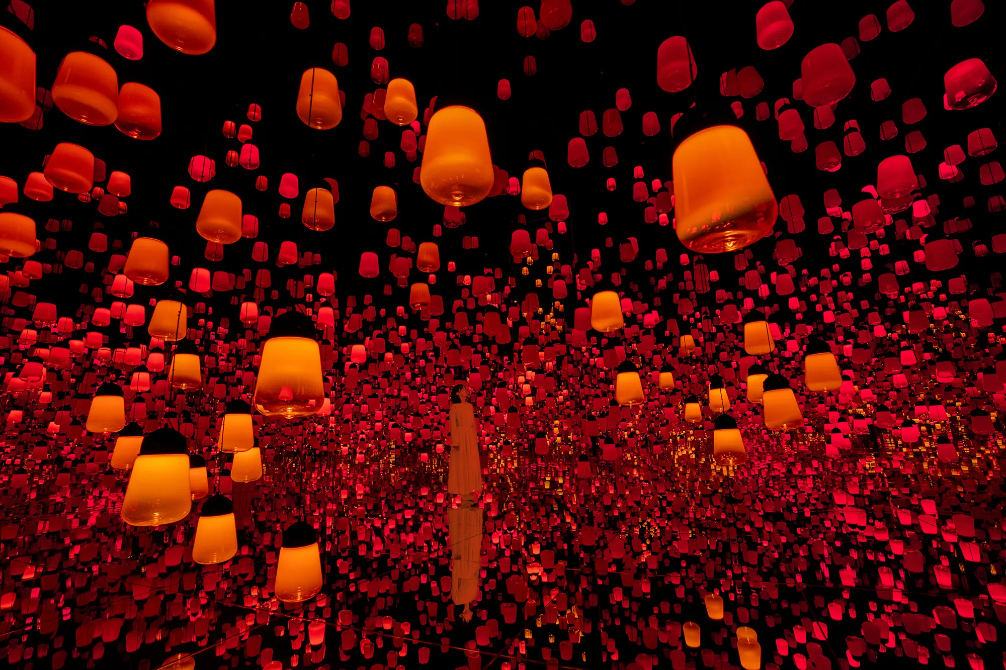 Forest of Resonating Lamps: One Stroke - a Year in the Mountains | teamLab