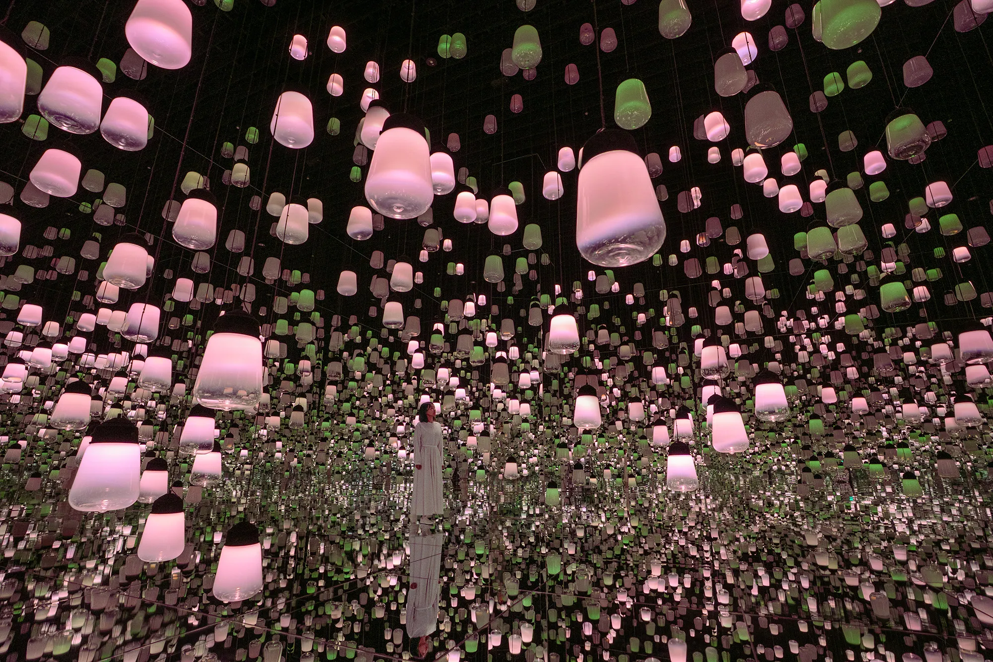 Forest of Resonating Lamps: One Stroke - a Year in the Mountains | teamLab